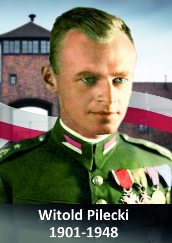 Witold Pilecki - portret w antyramie A3 lub A4 - Wyjątkowy Prezent